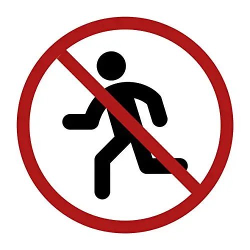 No Running Clipart