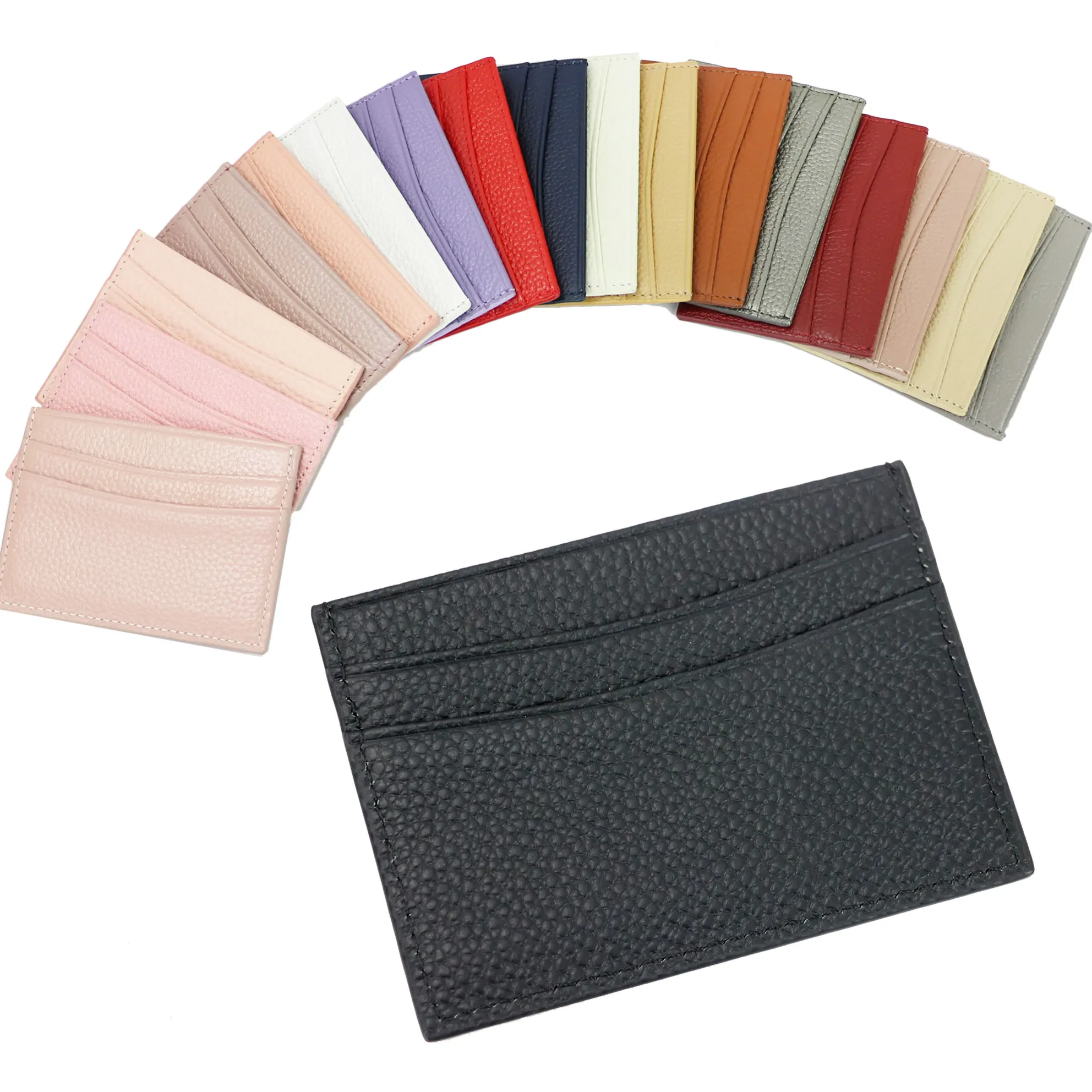 Classic Genuine Leather Card Holder Men Slim Wallet Business Card ...