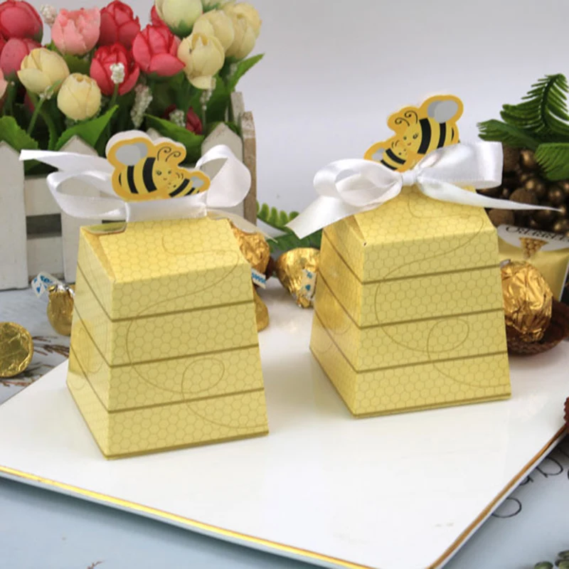 50pcs-Bee-Paper-Candy-Box-Kids-Gift-Box-Chocolate-Packaging-Box-Baby ...
