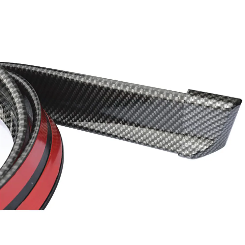 Car Universal 3D Carbon Fiber Rear Wing Stick On Car Tail Fins Body Kit ...