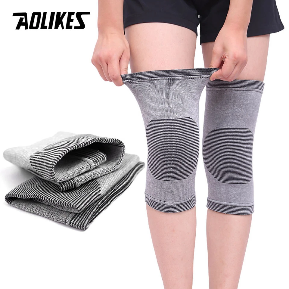 Aolikes 1pair Elasticated Knee Pads Knee Support Brace Leg Arthritis ...