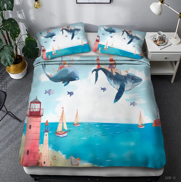 Home & Living Bedding Nautical Map Duvet Cover Map Quilt Cover Compass ...