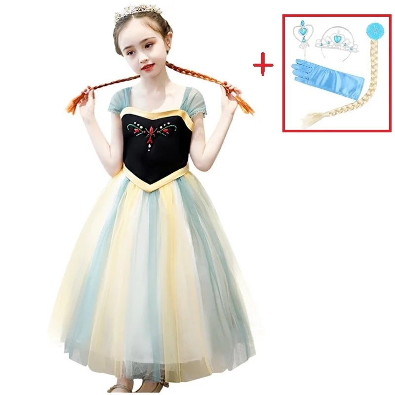Cosplay Elsa Dresses Elsa Costumes Princess Anna Dress for Girls Party ...