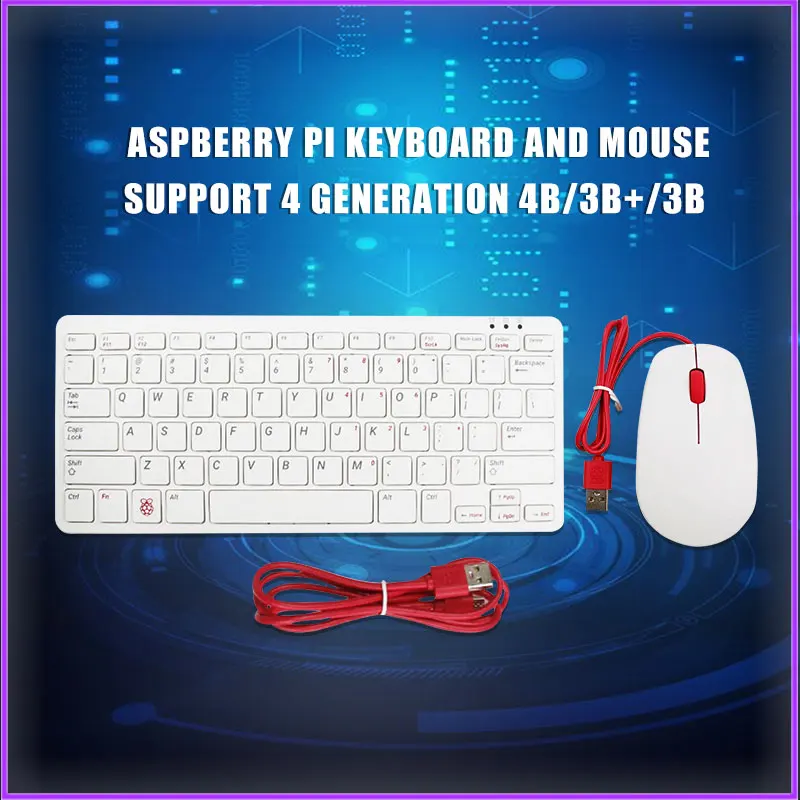 The Raspberry Pi keyboard mouse supports 4 generation 4B/3B+/3B|Demo ...