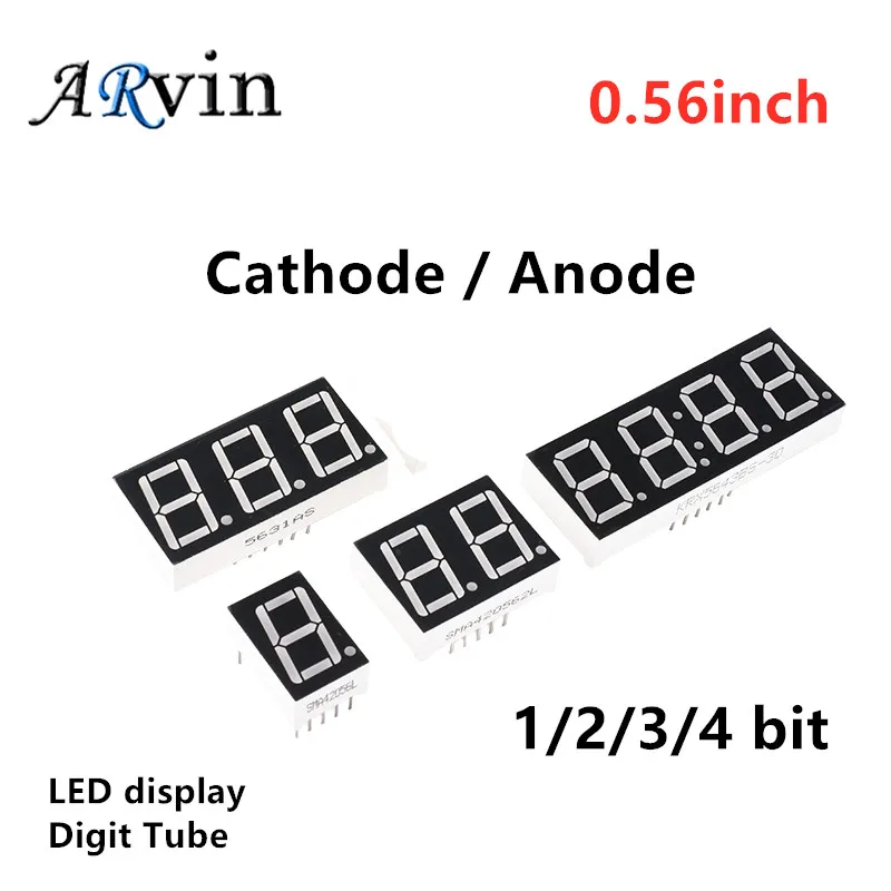 5pcs Digital tube Common Anode Common Cathode Red 1 2 3 4 Bit digital ...