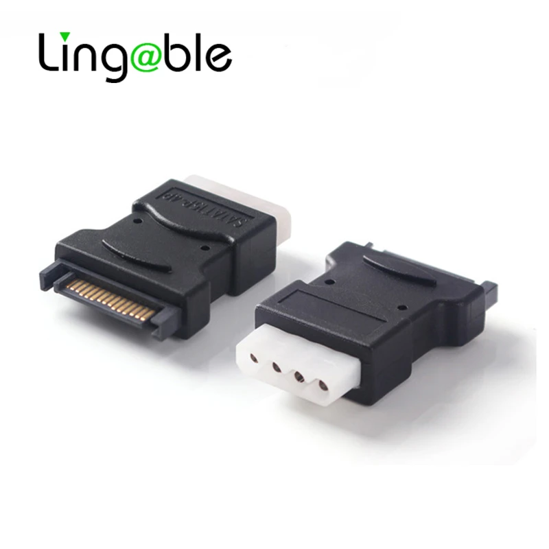 Lingable Sata Adapter Sata Male To Female Connector Sata 15p Male To ...
