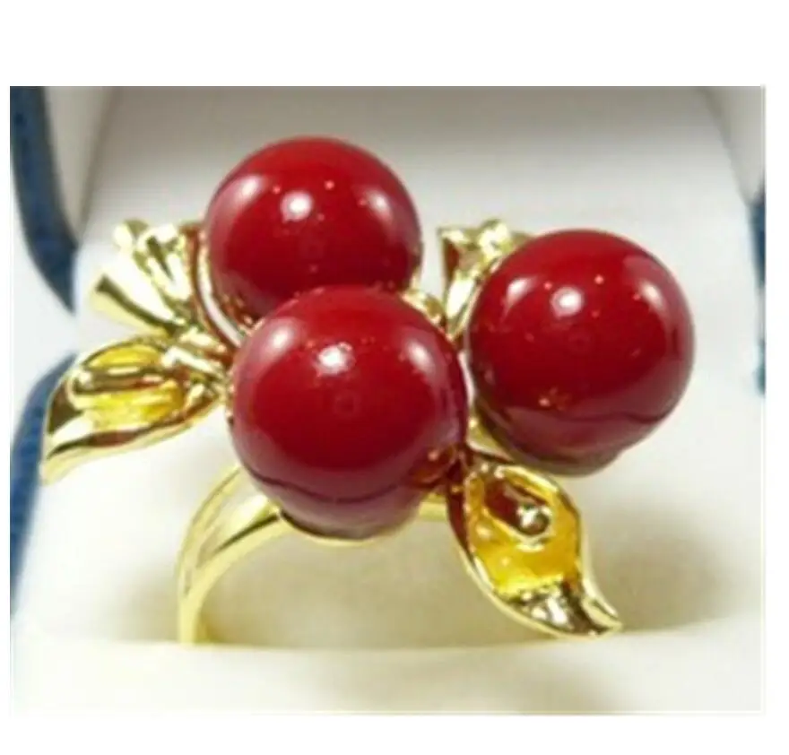 Precio al por mayor 16new ^ Natural AAA 8mm rojo perla de concha del ...