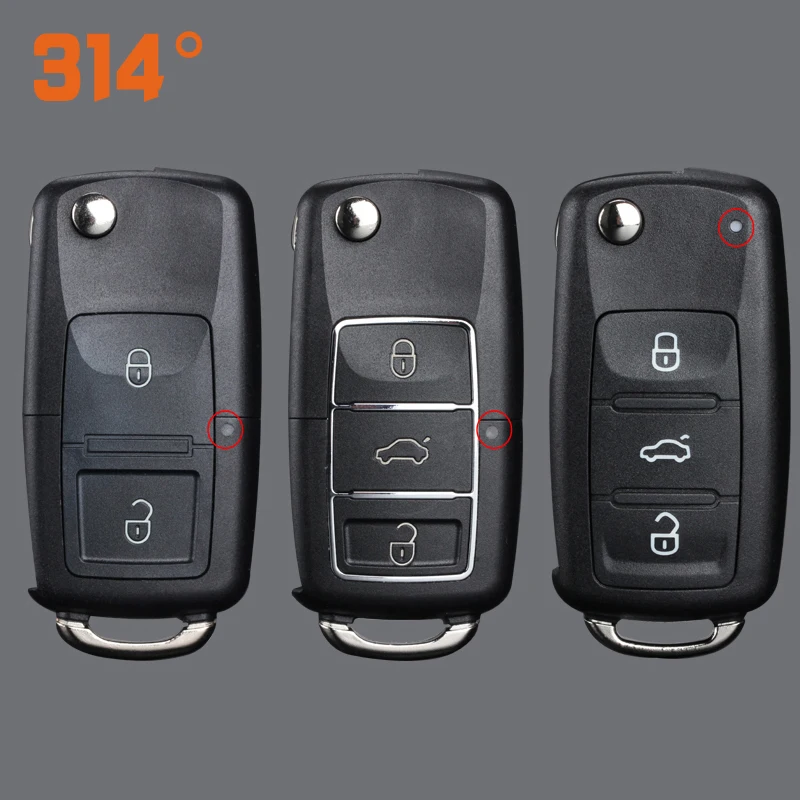 314° Flip Folding Remote Car Key Shell Case Fob For Vw Polo Passat B5 ...