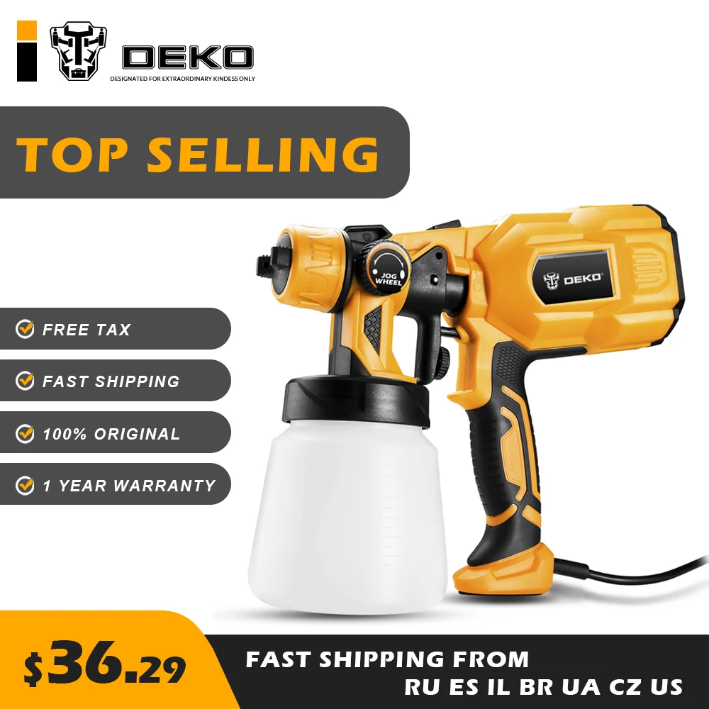 DEKO DKSG55K1 Spray Gun Paint Sprayers Airless Paint Sprayer Shape ...