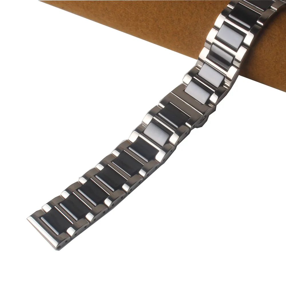 High-Quality-Watchband-Ceramic-Black-silver-stainless-steel-Watch ...