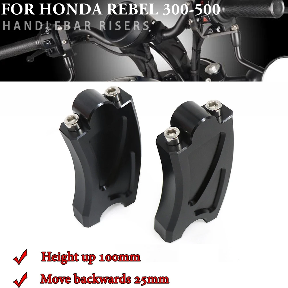 Motorcycle-Handlebar-Risers-Handle-Bar-Lift-Clamp-Adapters-For-Honda ...