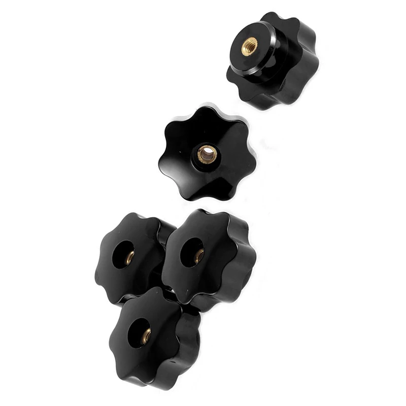 Plastic Head M6 Female Thread Screw On Clamping Nuts Knob Grip 5 Pcs ...