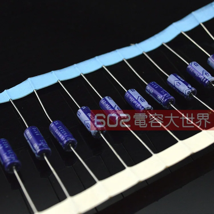 Free shipping 20pcs/50pcs Nichicon axial lead wire 25v22uf electrolytic ...