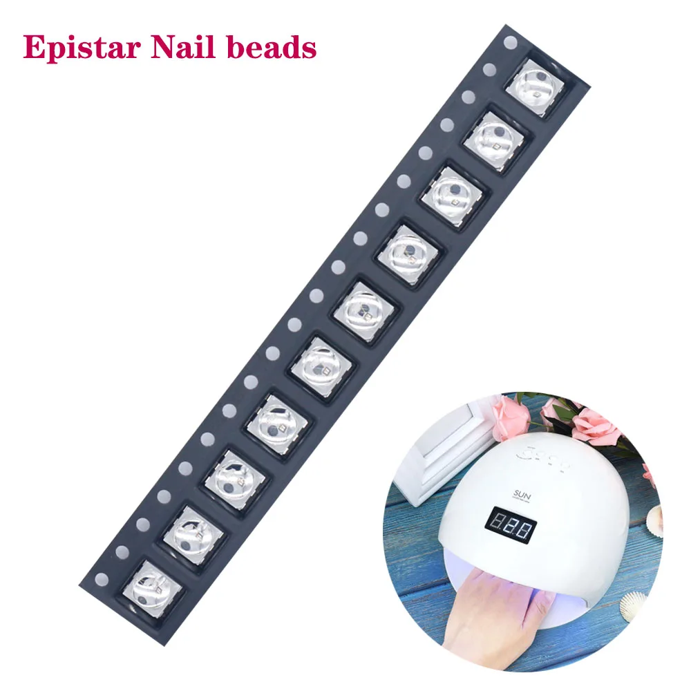 EpistarA 10pcs a LOT UV LED Nail Lamp Bead SMD 5050 5051 5054 LED Lamp ...