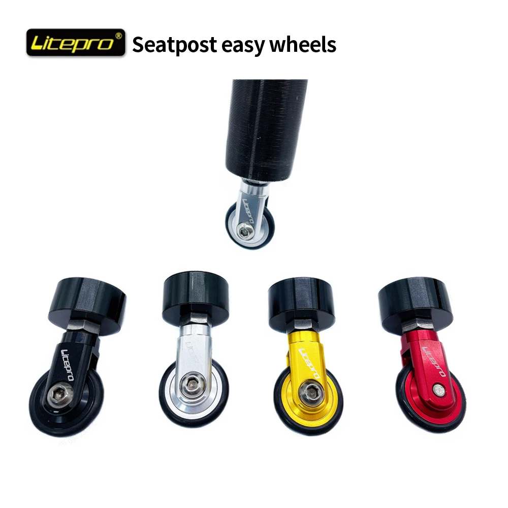 Litepro BMX Folding Bike Seatpost Easy Wheel 33.9mm Saddle Tube Mounted ...