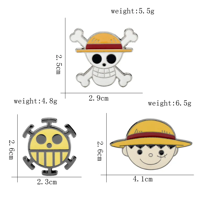 One Piece Brooch Monkey D. Luffy Metal Pins | One piece Merchandise ...