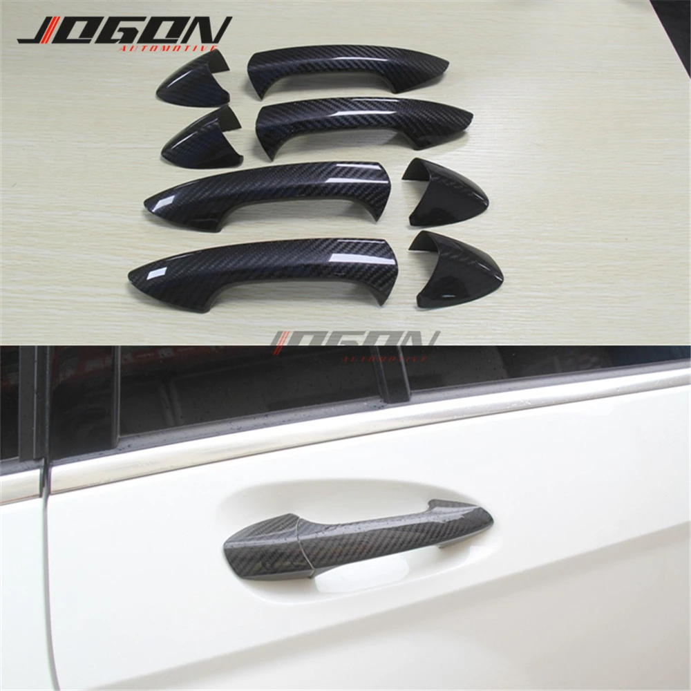 Carbon Fiber Car Door Handle Cover Trim For Mercedes Benz B C E GLA GLK ...