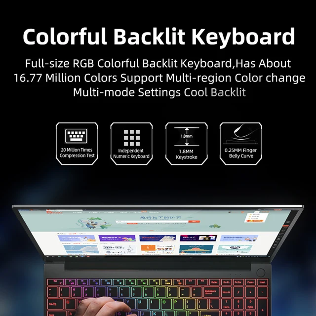 BYONE Intel i5 Laptop 12GB 16GB RAM 256G/512G SSD 15.6 Inch Laptop ...