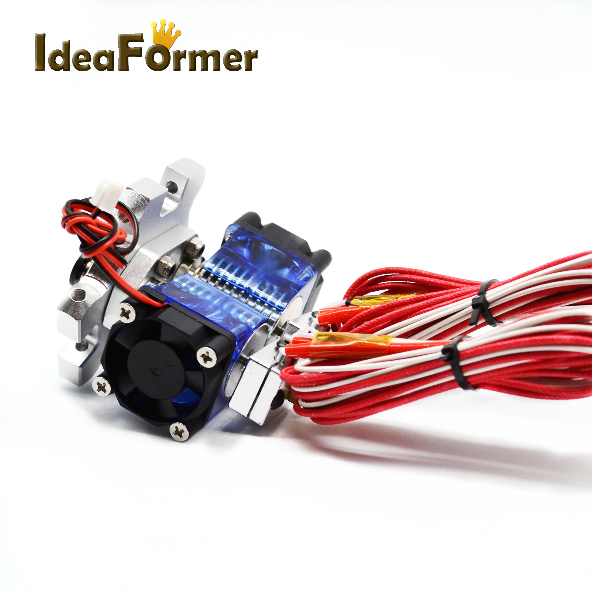 E3d V6 Hot End Dual Head Extruder With 0.4mm Brass Nozzle+12/24v ...