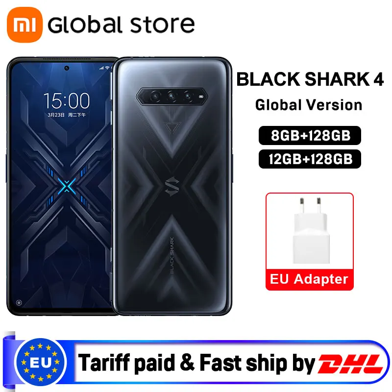 Black shark smartphone 4, 8gb, 2021 gb, 12gb, 128gb, 12gb, 128gb ...