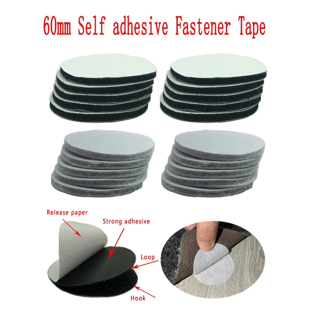 5-30Pairs/Lot 60mm Strong Self Adhesive Fastener Dots Stickers Adhesive ...