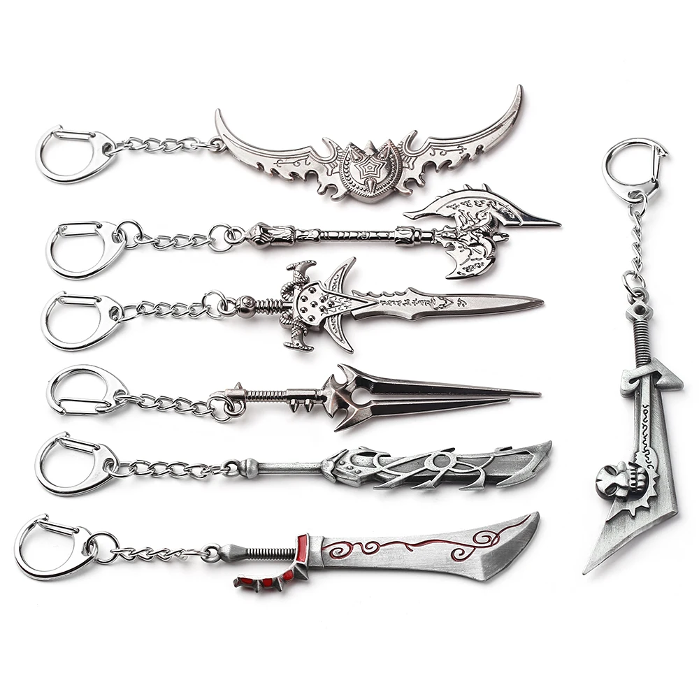 Games-World-of-WarCrafts-Keychain-The-Lich-King-Frostmourne-Sword-Ax ...
