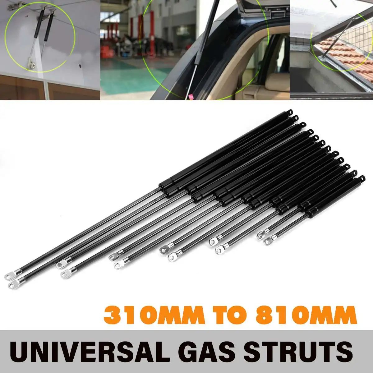 2X-Universal-310-810mm-800N-Gas-Struts-Bonnet-Hood-Trunk-Tailgate-Shock ...