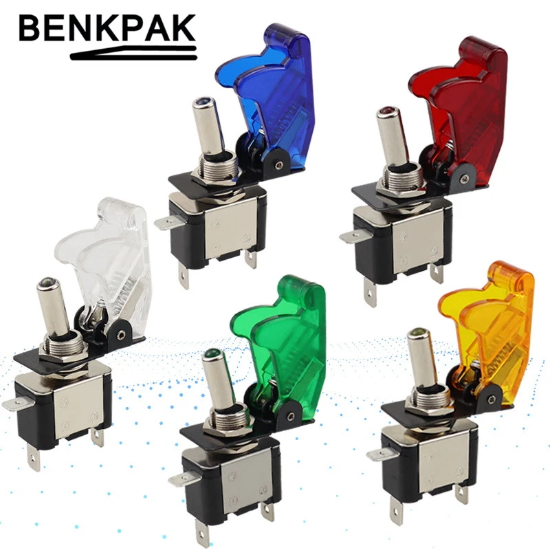 12V LED Kippschalter Control ON/OFF + Flugzeug Raketen Stil Flip Up ...