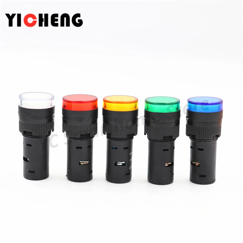 5pcs-16mm-Panel-Mount-Signal-Power-Indicator-Light-Pilot-Lamp-AC-DC ...