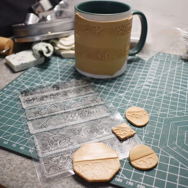 Clay Stamp Texture Emboss Sheet Ceramic Pottery Polymer Clay Chinese ...