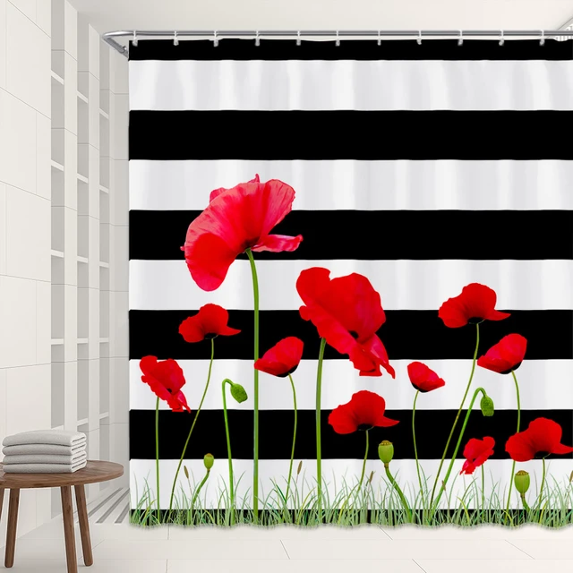 Poppy Red Fun Shower Curtains