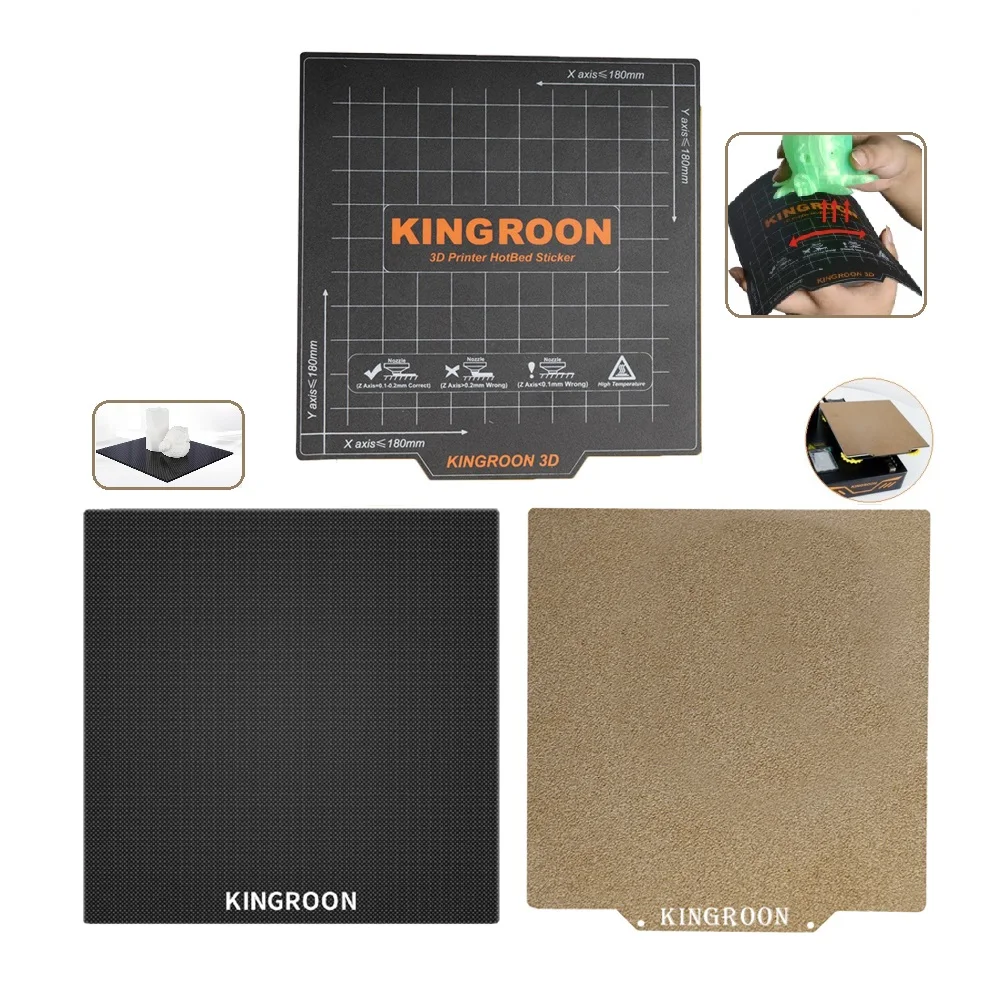Kingroon-3D-Printer-KP3S-HEAT-BED-STICKER-Textured-PEI-SHEET-Magnetic ...