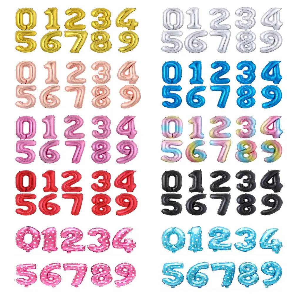 32-Inch-Number-BalloonsFoil-Number-Balloons-Digital-Globos-Wedding ...