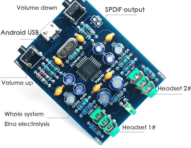 Ljm Usb Dac Kit Cs8416 Cs4398 Usb Amp Dac Board Diy Kit 60 Off
