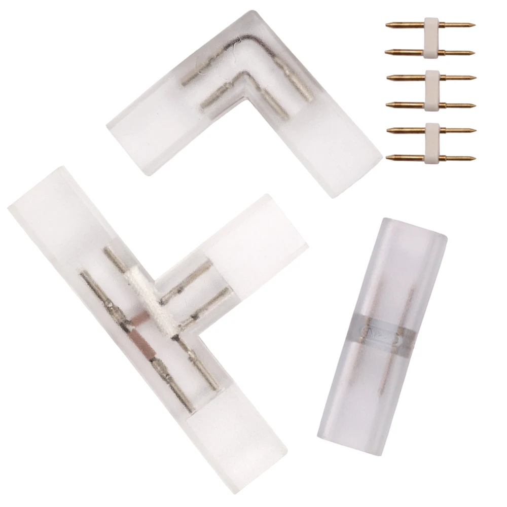 2 pin L T shape Corner connector middle plug With Copper needle for ...