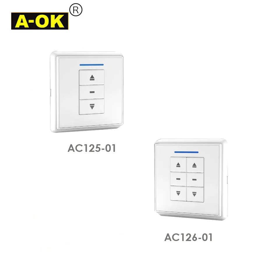 A-OK-AC125-01-AC126-01-Single-Dual-Sticker-Wall-Switch-RF433-Wireless ...