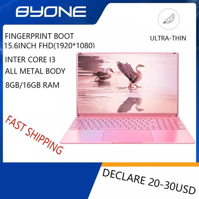BYONE 15.6 Inch Gaming Laptop Fingerprint Unloc Intel Core i3-4005U FHD ...