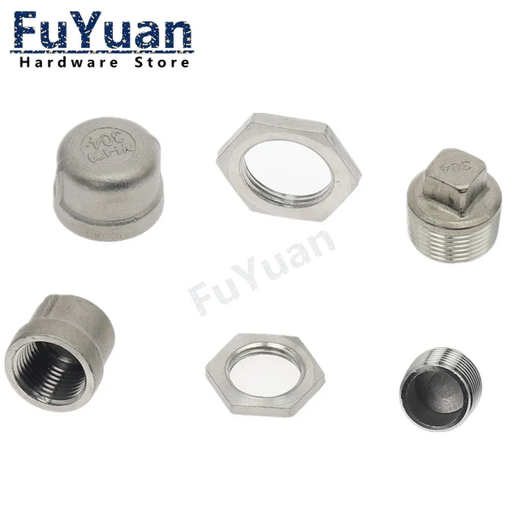 1pcs-SS-304-Stainless-Steel-Water-Pipe-Fittings-Hex-Nut-Tube-Cap-Plug-1 ...