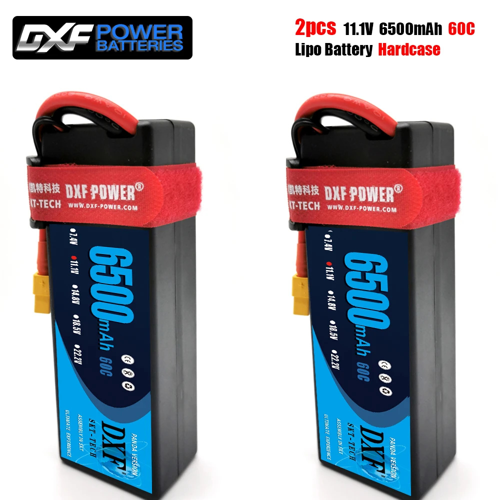 DXF 3S 11.1V 6500mah 60C MAX 120C Lipo Battery Hardcase 1/10 1/8 Scale ...