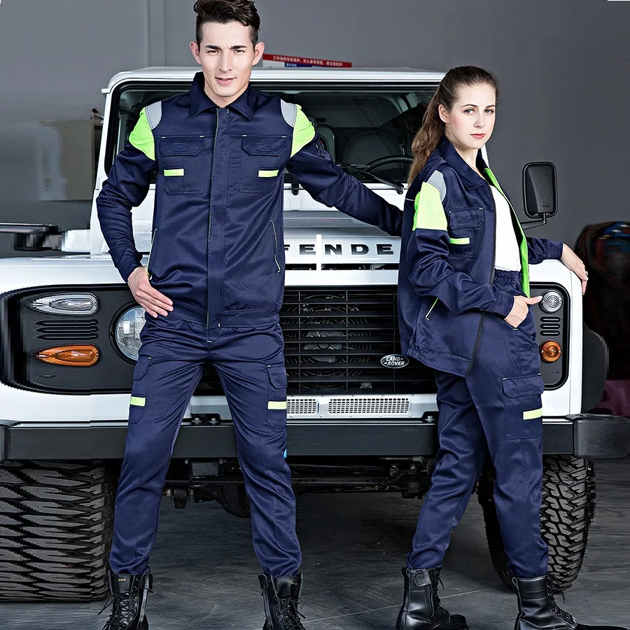 Working suits workwear clothes men women long sleeves workmen work ...