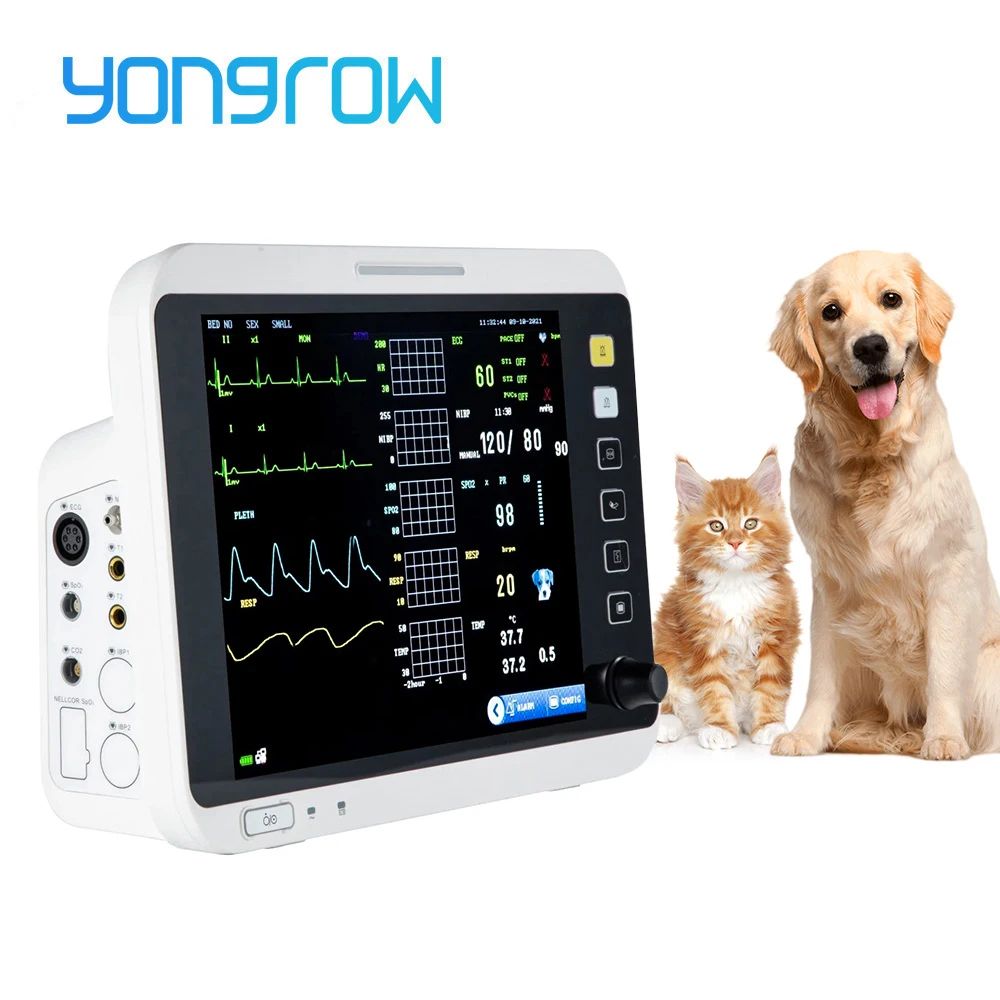 Yongrow VM12 Monitor Pasien Hewan 12.1 Inci Layar Digital Multi ...