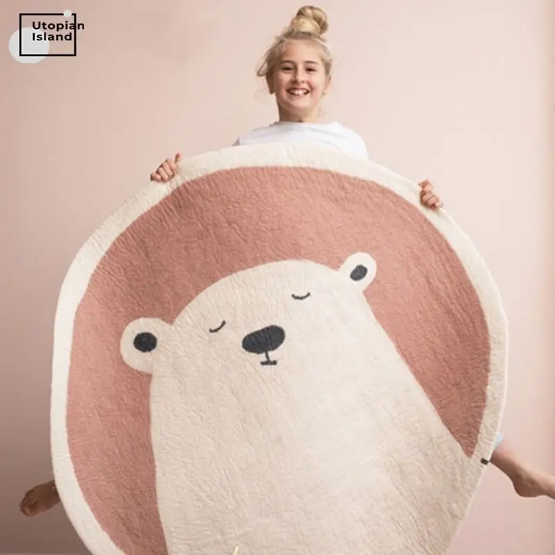 Hair-Carpet-Baby-Rugs-Animal-Mat-Babi-Play-Mat-For-Children-Round ...