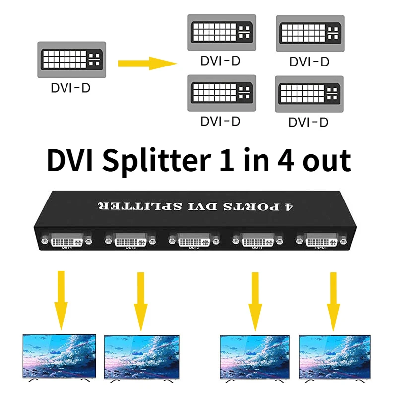 DVI-1X4-Splitter-DVI-D-Female-to-Female-Distributor-for-PC-Laptop ...