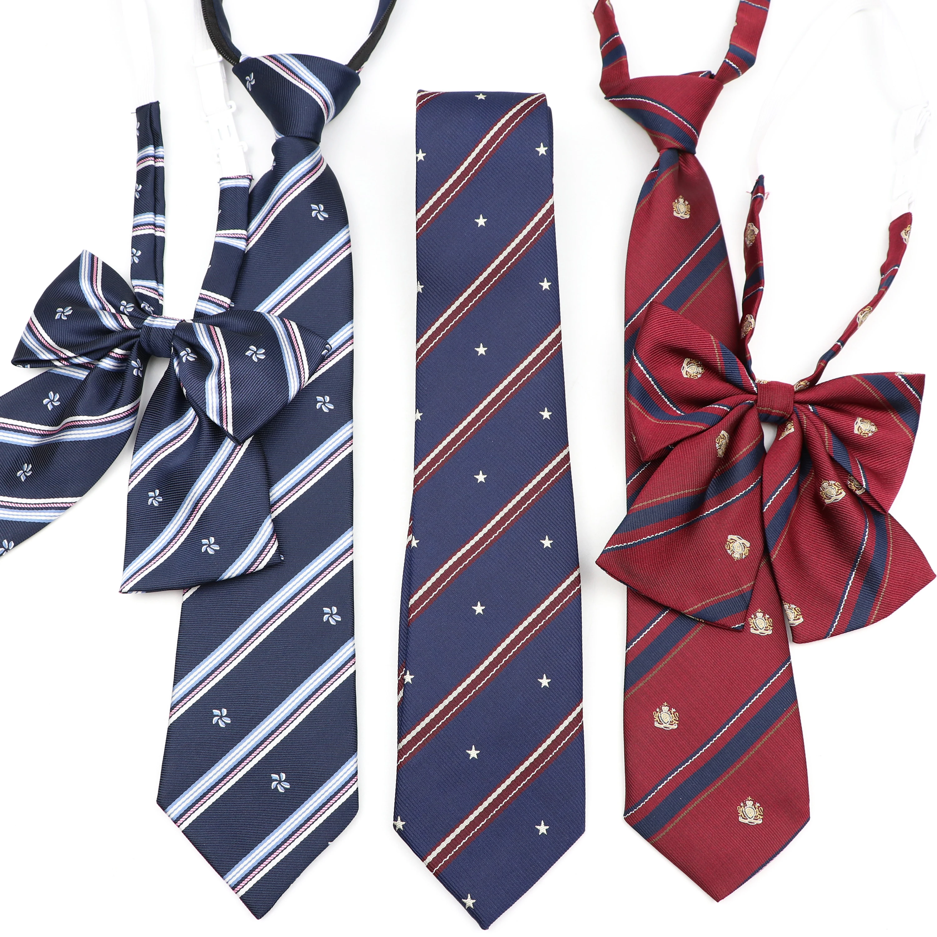 School Necktie Bowtie Set For Girl Boy Student Formal Uniform Tie ...