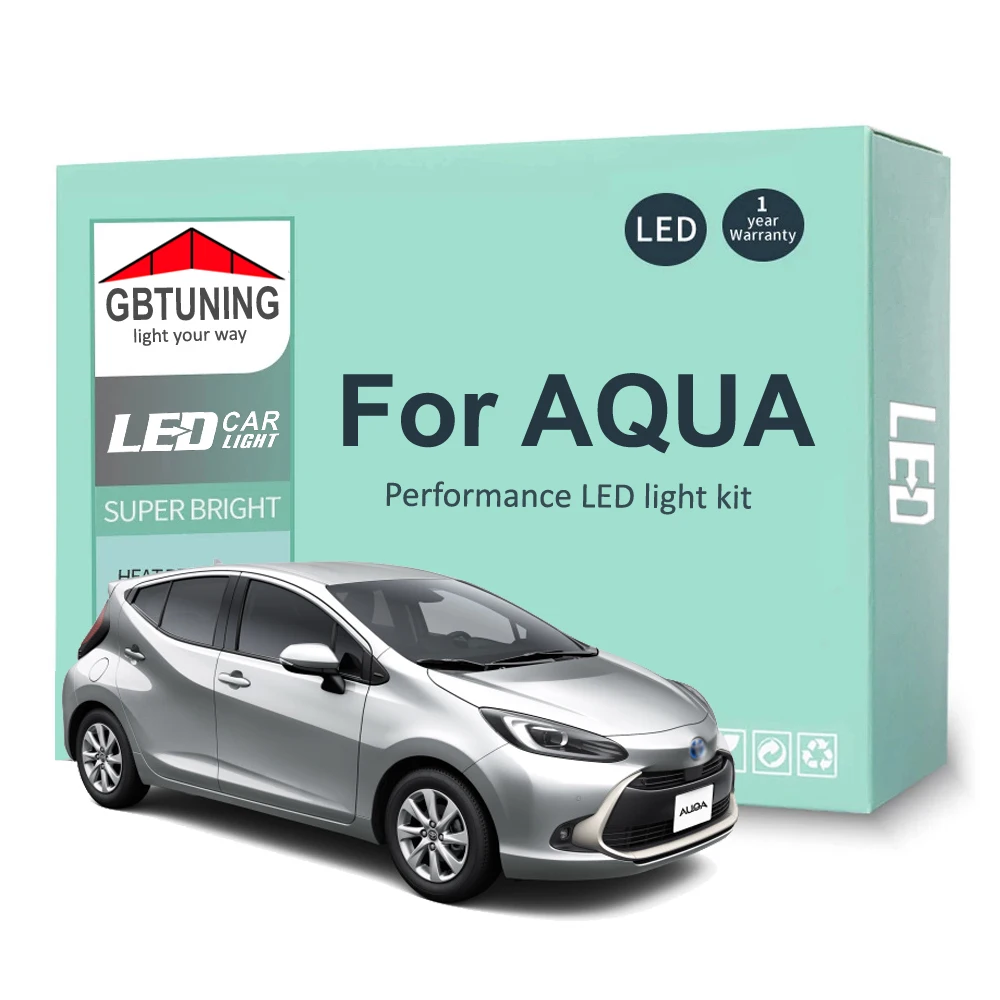 10Pcs LED Interior Light Bulb Kit For Toyota AQUA 2011 2012 2013 2014 ...