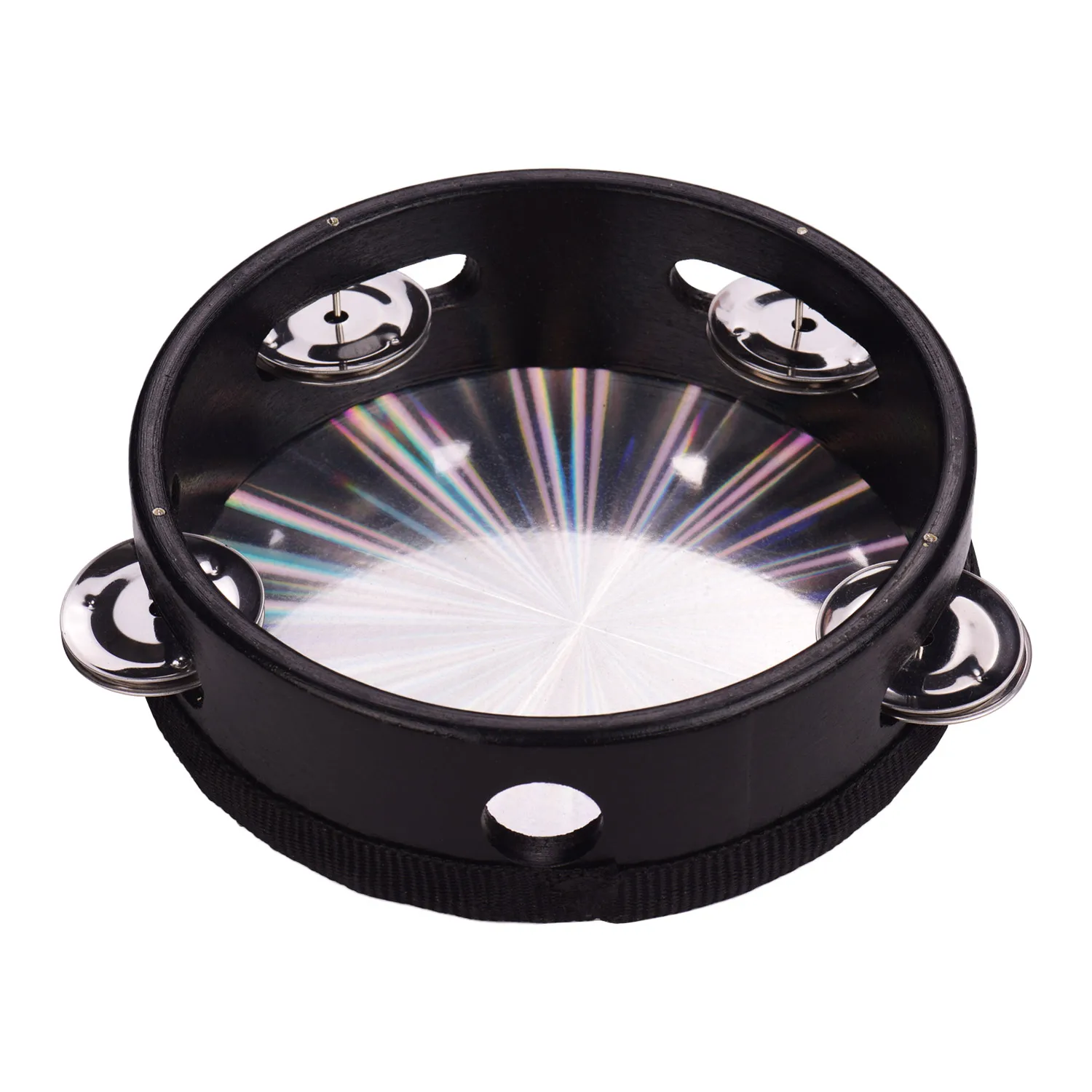 4/6inch Wooden Radiant Tambourine Handbell Hand Drum With Single Row ...