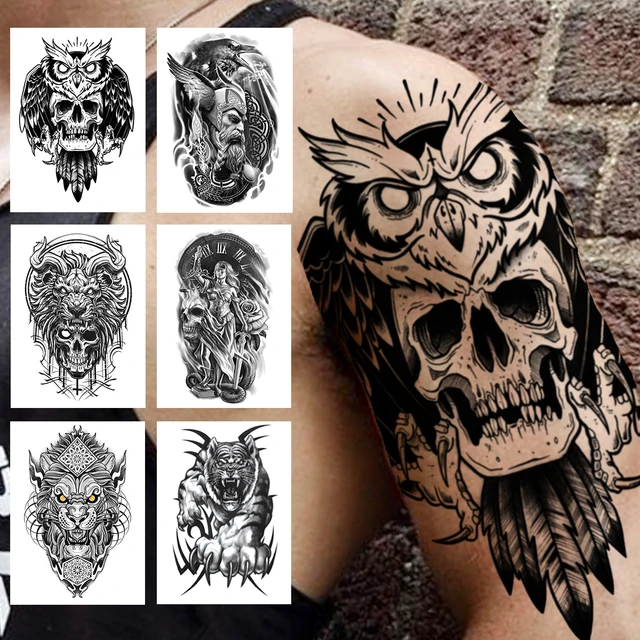 Tribal Skull Arm Tattoo