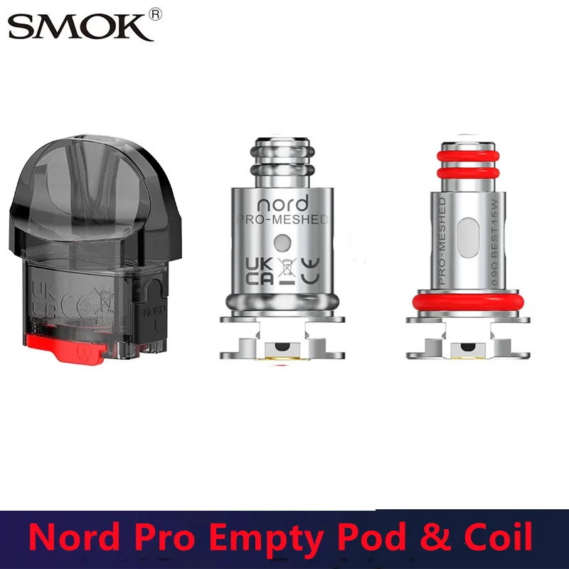 Vape SMOK Nord Pro Empty Pod And Coil Meshed Coil 0.6ohm/0.9ohm DL/MTL ...
