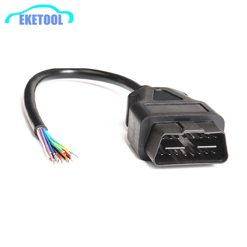 Obd2 16pin Male Plug Connector For Elm327 Extension Adapter Obd Cable ...