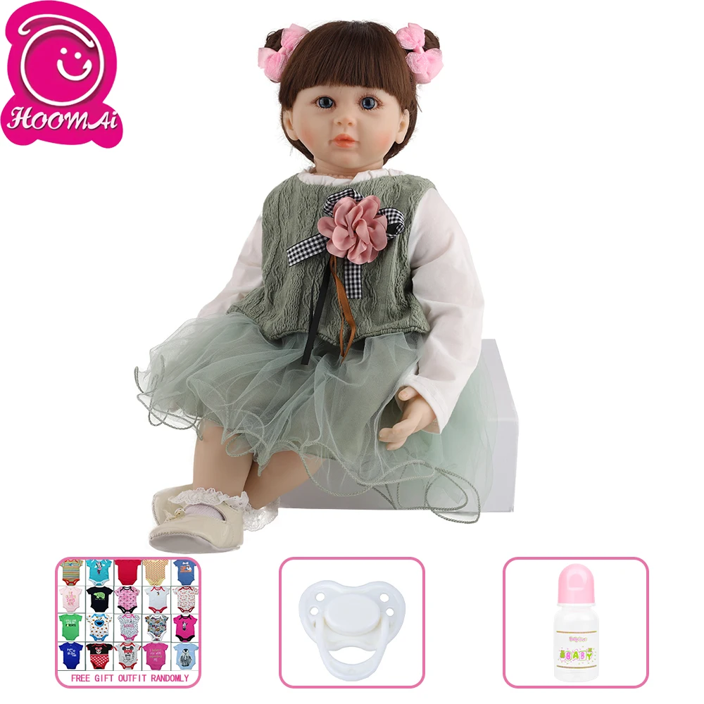 Hoomai 60 CM New princess Reborn Baby Dolls Cloth Body Wig Hair ...